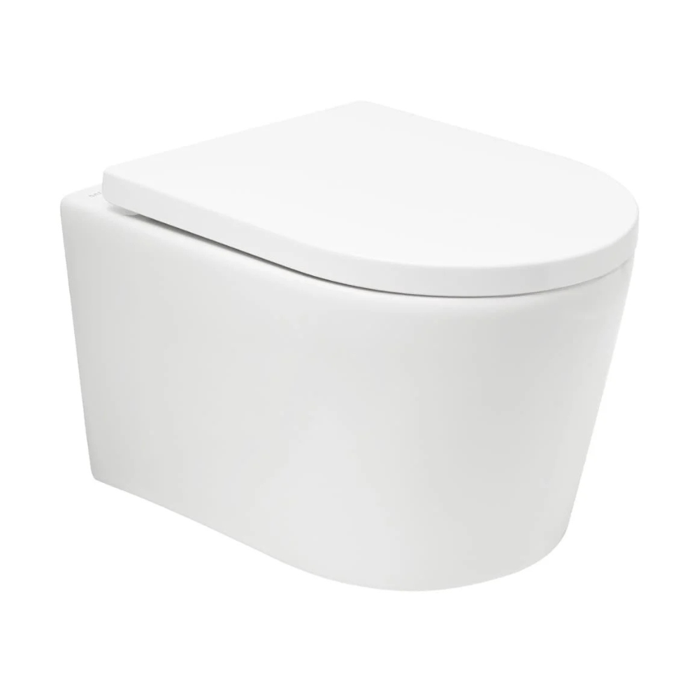 Swiss Aqua Technologies ECO 2L Toilet Frame + Swiss Aqua Technologies wall-hung toilet + gold ...